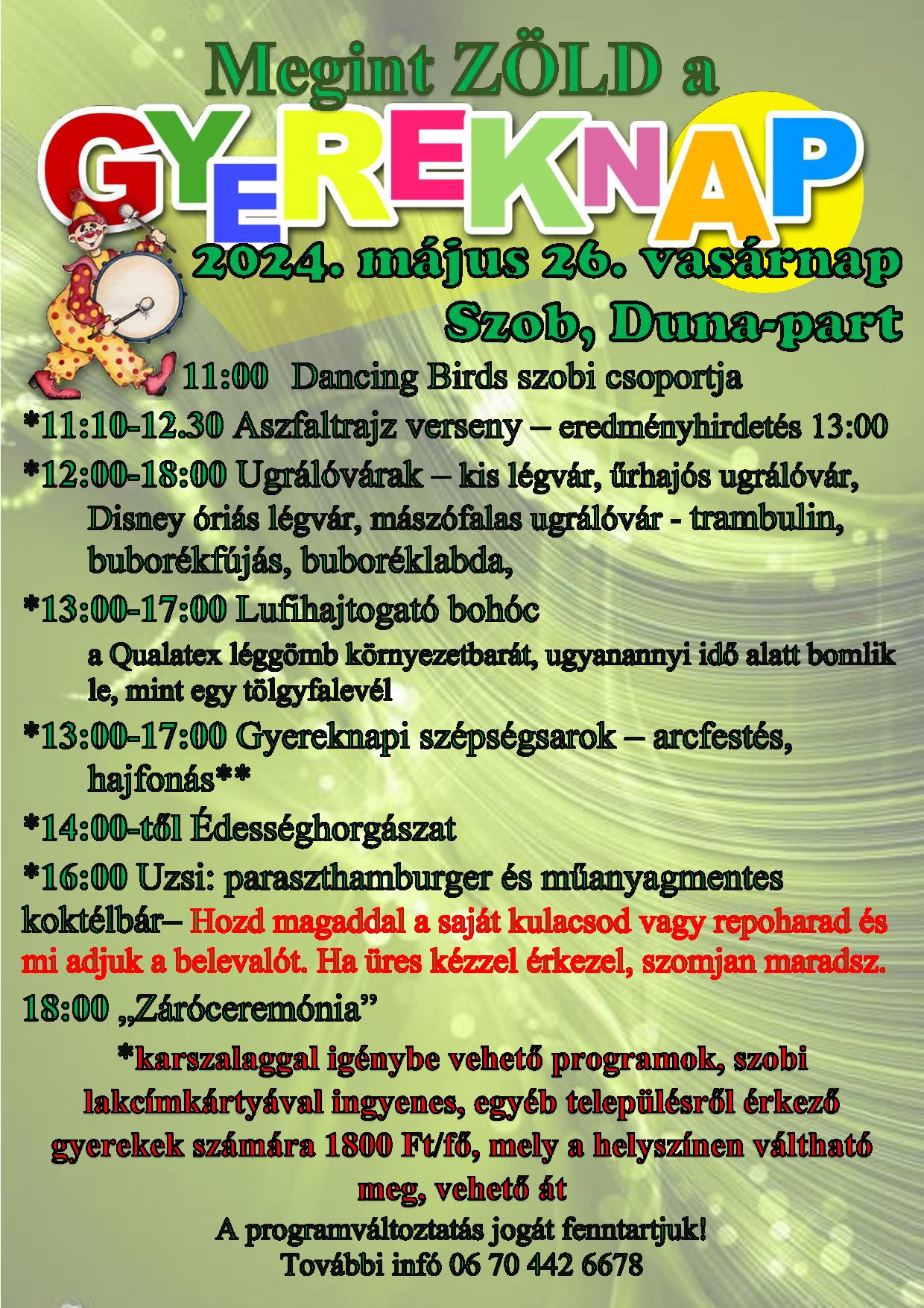 Gyereknap 2024. - Szob Város Önkormányzata